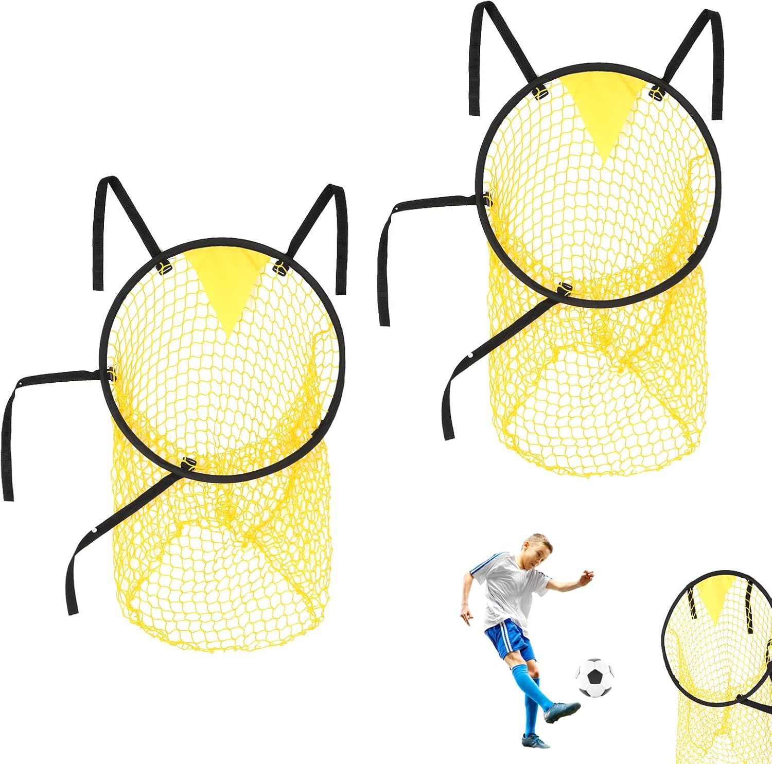 Amazon.com : 2 Pcs Top Bins Soccer Target, Soccer Goal Target Nets for Shootings Accuracy ...
