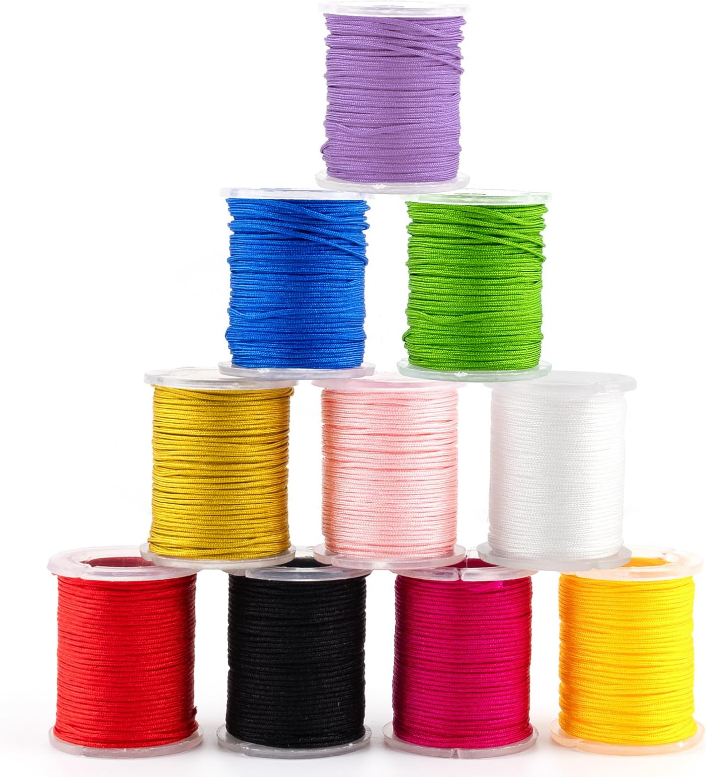 Amazon.com: Nylon String for Bracelets, 20 Rolls Chinese Knotting Cord ...