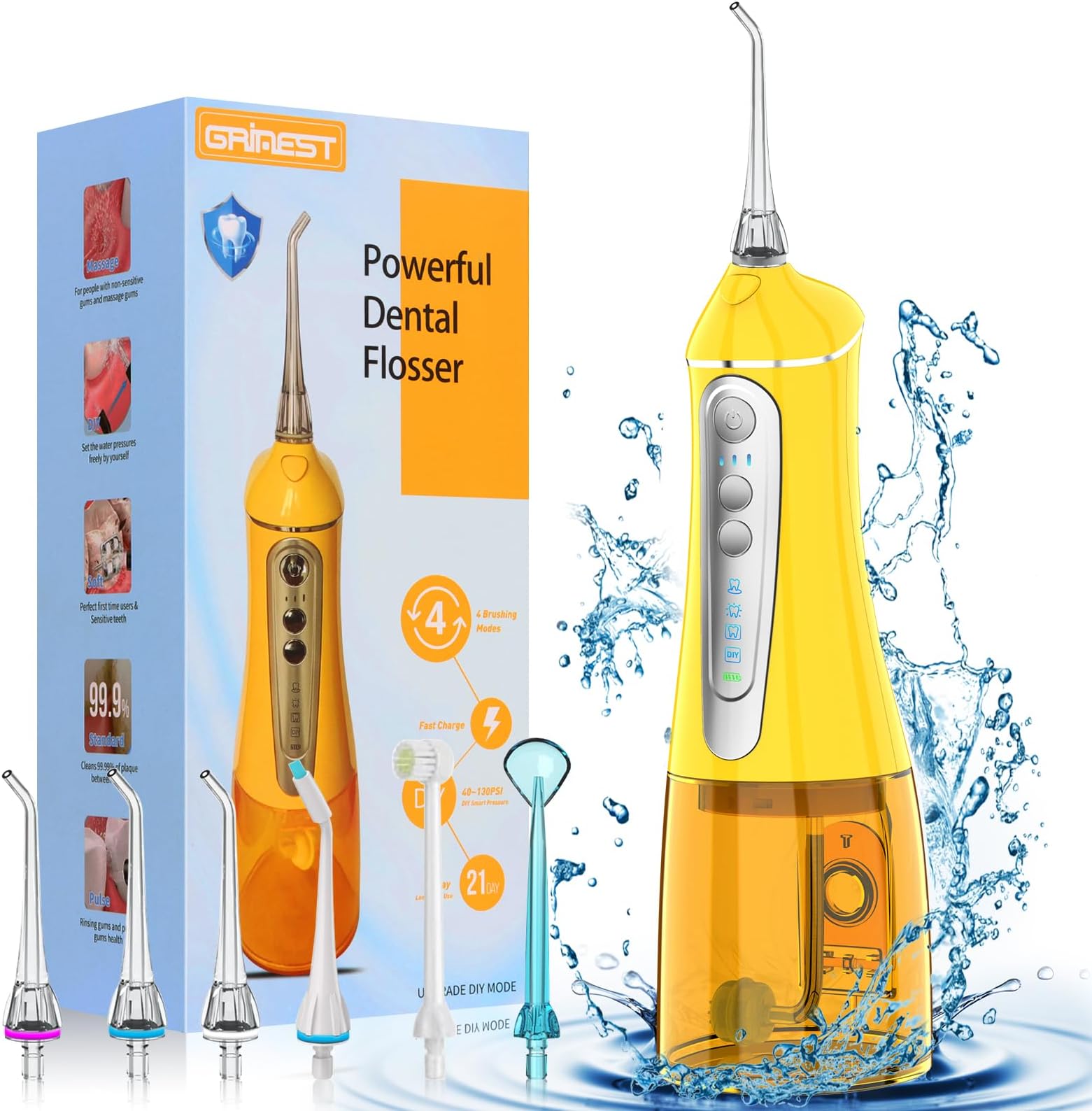 Amazon.com: Water Dental flosser for Teeth Cleaning - Rechargeable ...