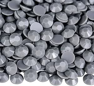 Amazon.com: Sukiiy 5000PCS 3MM Resin Flatback Rhinestones, Solid Grey ...