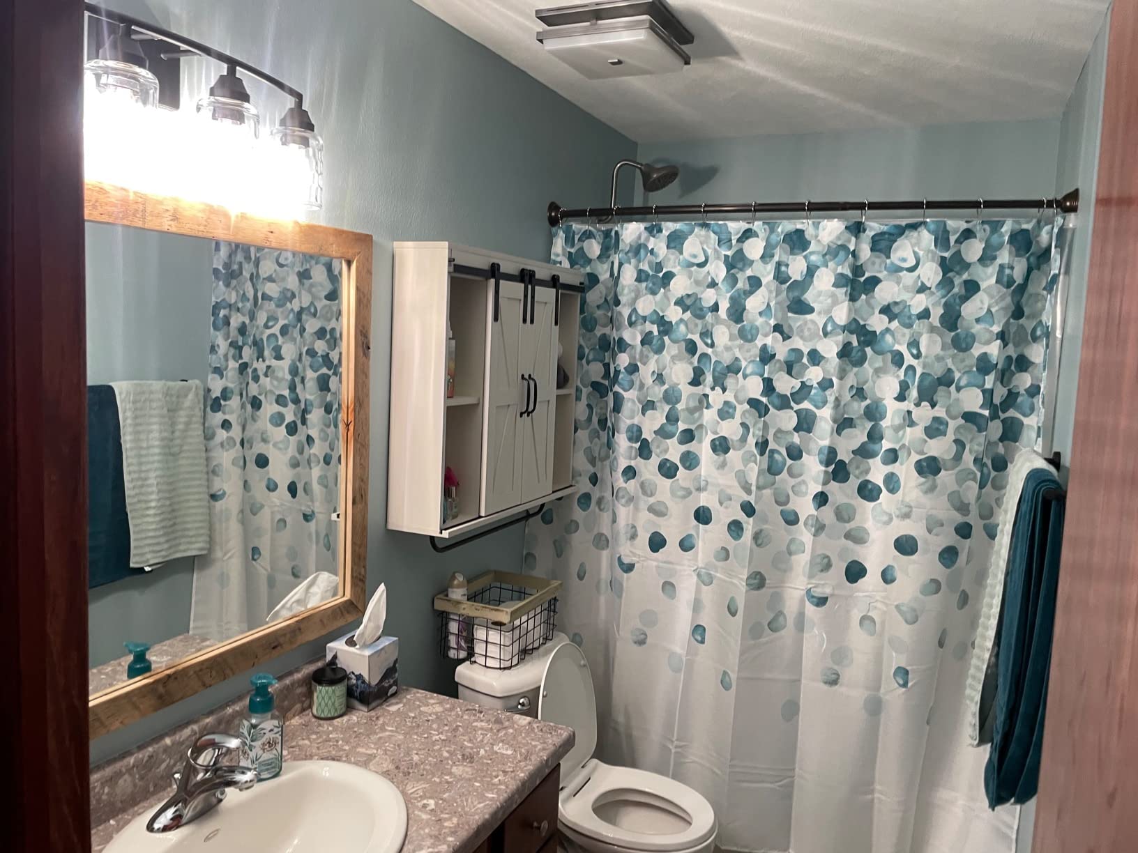 $22/mo - Finance RUSTOWN Rustic Wood Wall Storage Cabinet with Two ...