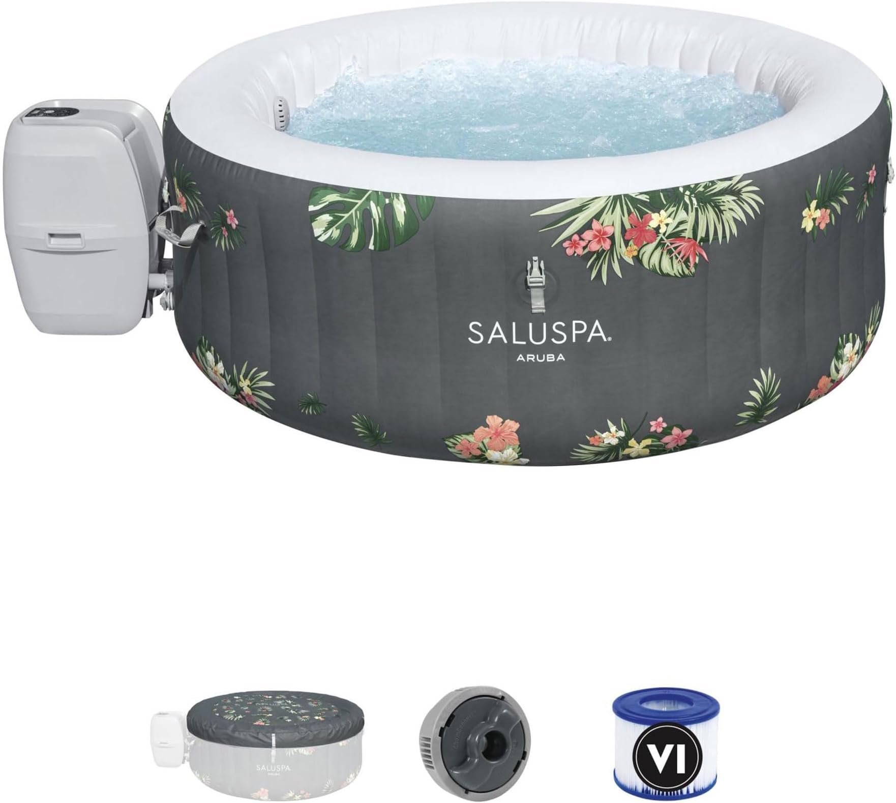Amazon.com : Coleman Tahiti EnergySense AirJet Inflatable Hot Tub Spa ...