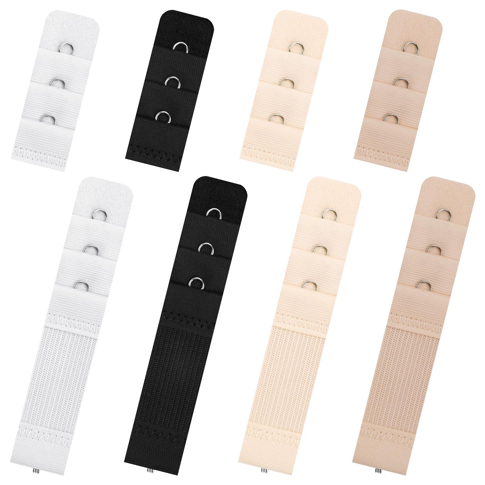 Xlrhong 8-piece Women's Bra Extension Strap Elastic Bra Strap 1 Hook 3 ...
