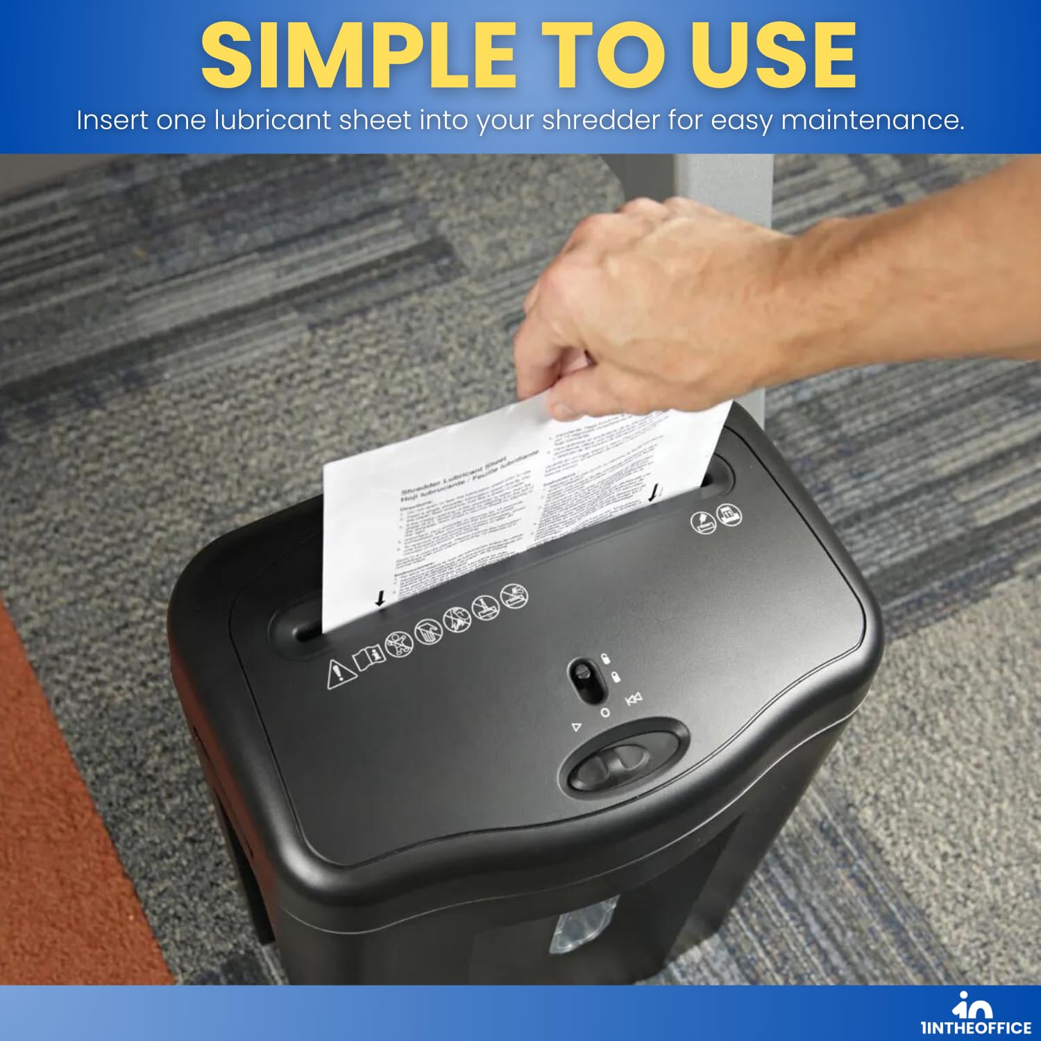 Snapklik.com : 1InTheOffice Paper Shredders Lubricant Sheets 8.5" X 6 ...
