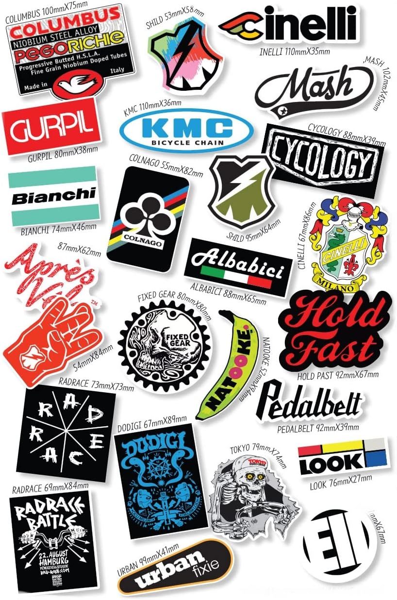 Amazon.com: Sticker Boom Bicycle Vinyl Stickers for Water Bottle Laptop ...