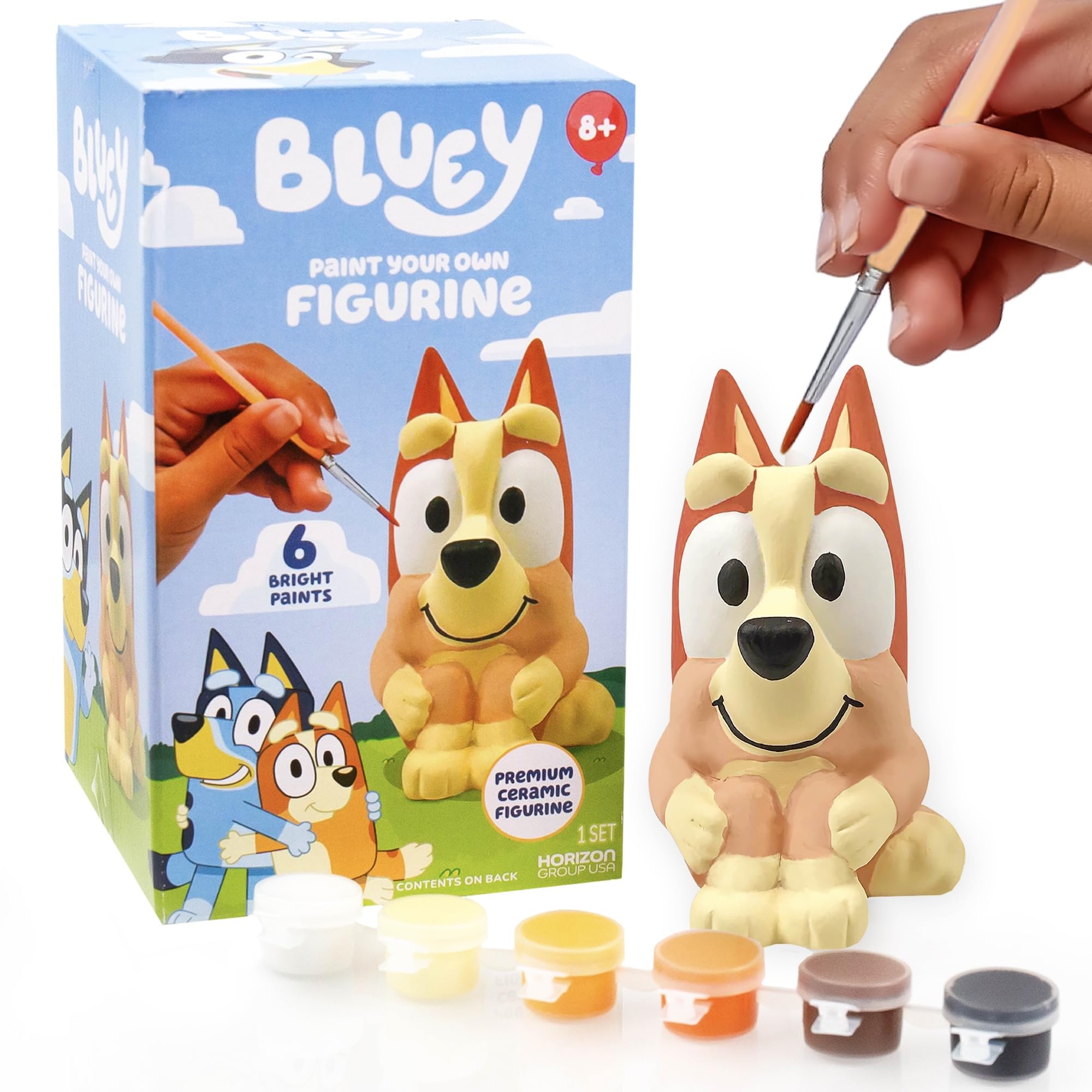 Amazon.com: Bluey Paint Your Own Bingo Figurine, Paintable Ceramic ...