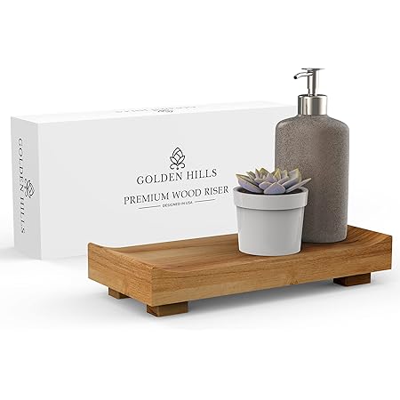 Amazon.com: Wood Pedestal Soap Stand, Farmhouse Wood Riser, Soap Dish ...