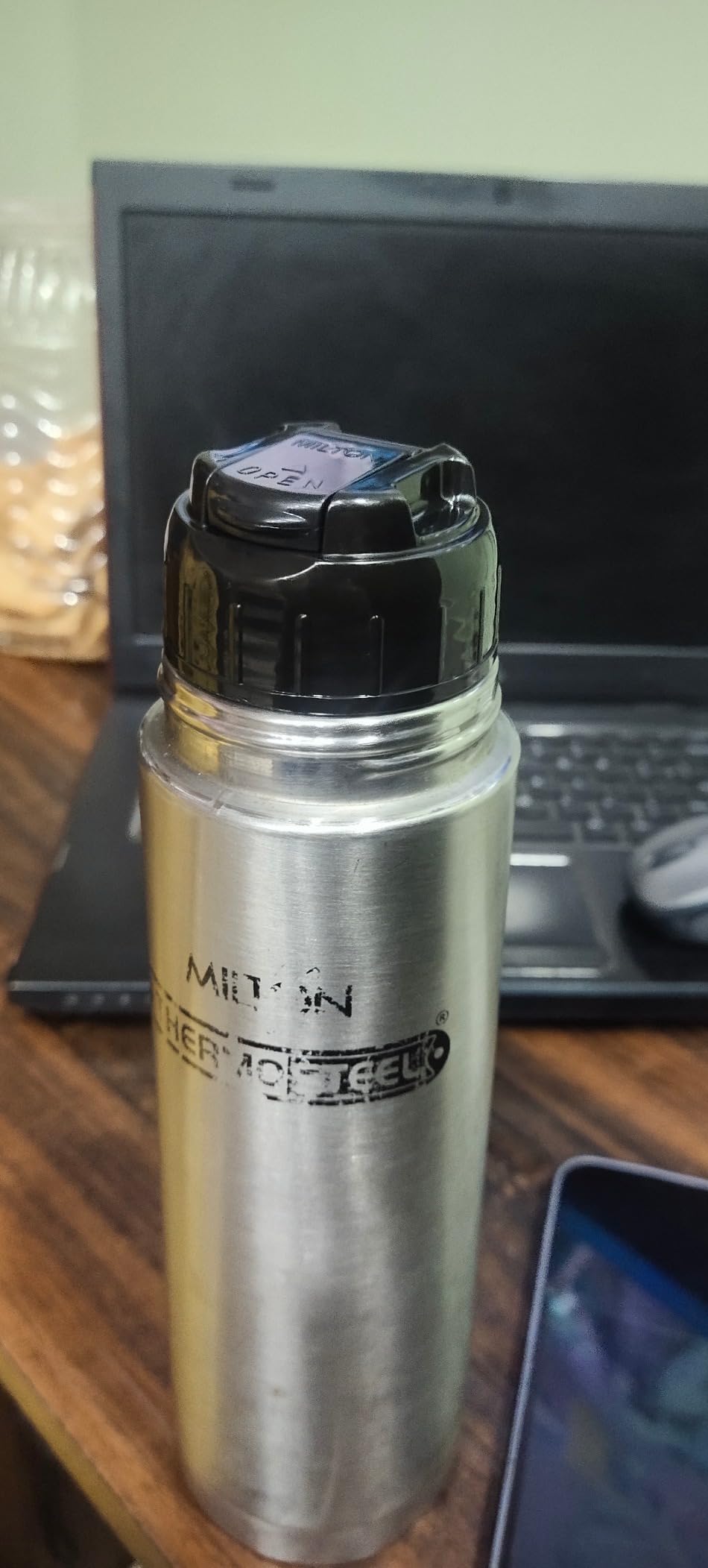 Replacement Lid for Milton Thermosteel Flask Bottle | Button Flip Lid Cap for Vacuum Flask for ...