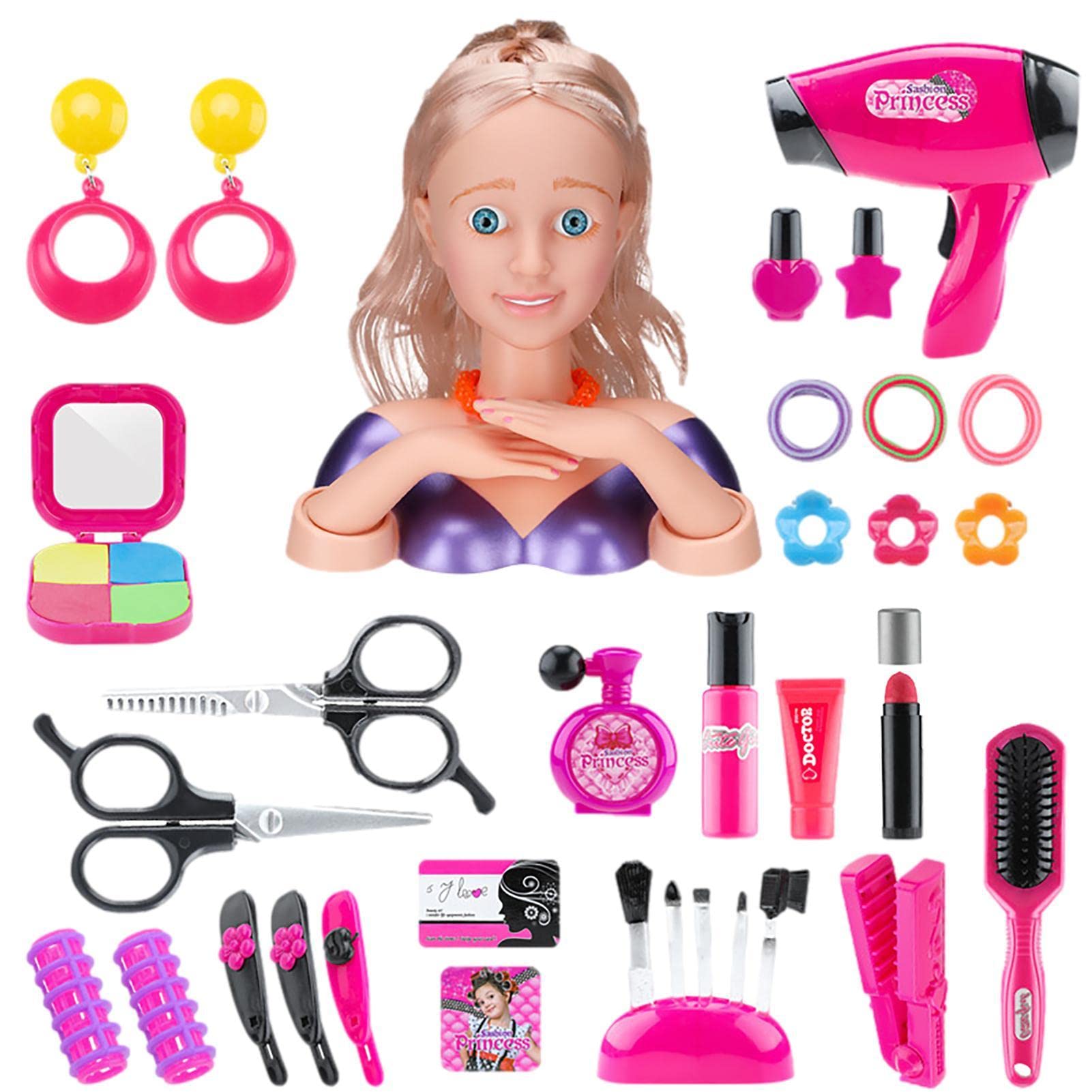 Buy Bakodiu Girls Hair Salon Playset, Little Girls Beauty Hair Salon ...