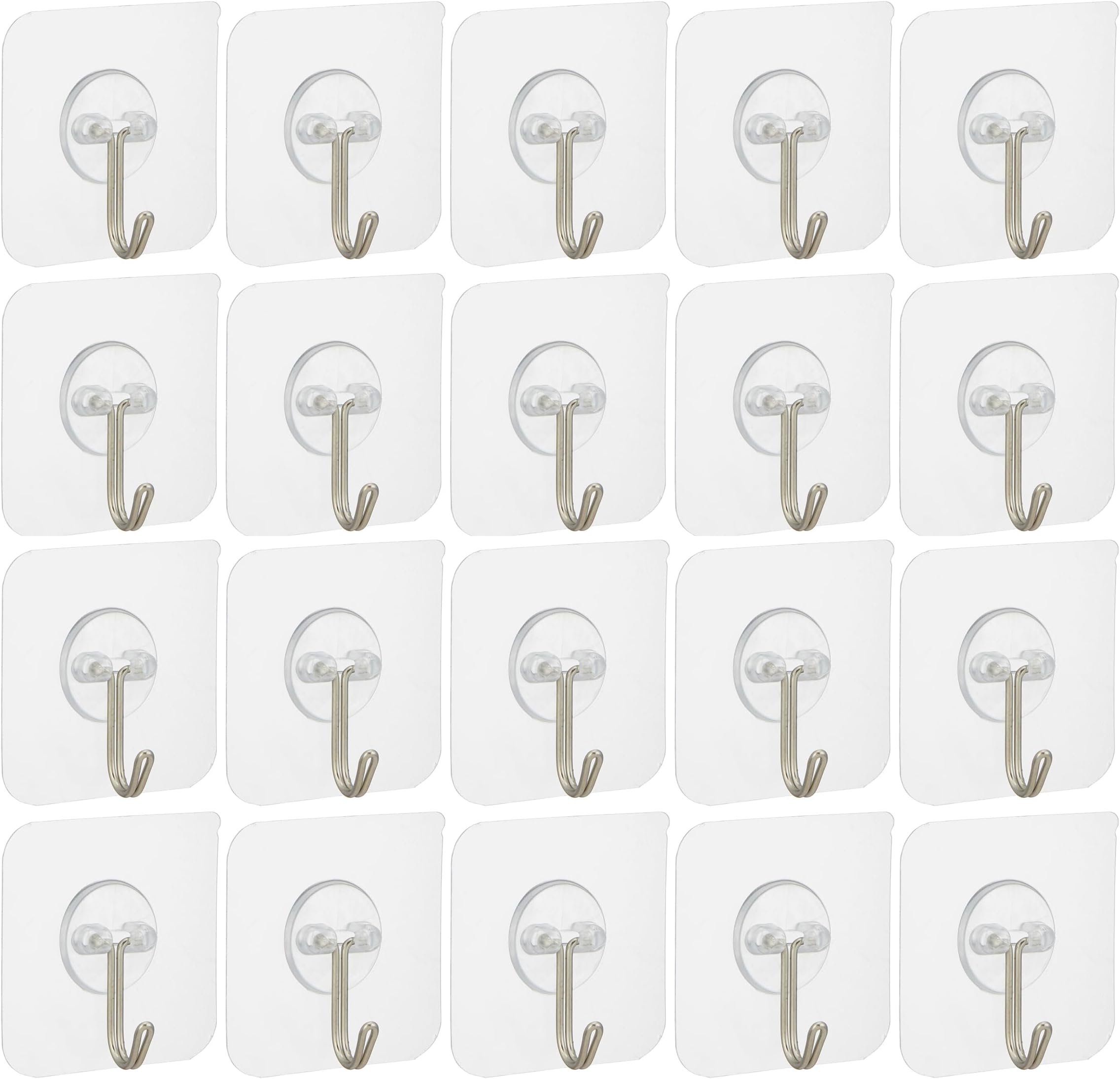 Amazon Brand - Solimo Heavy-Duty Adhesive Wall Hooks | for Hanging ...