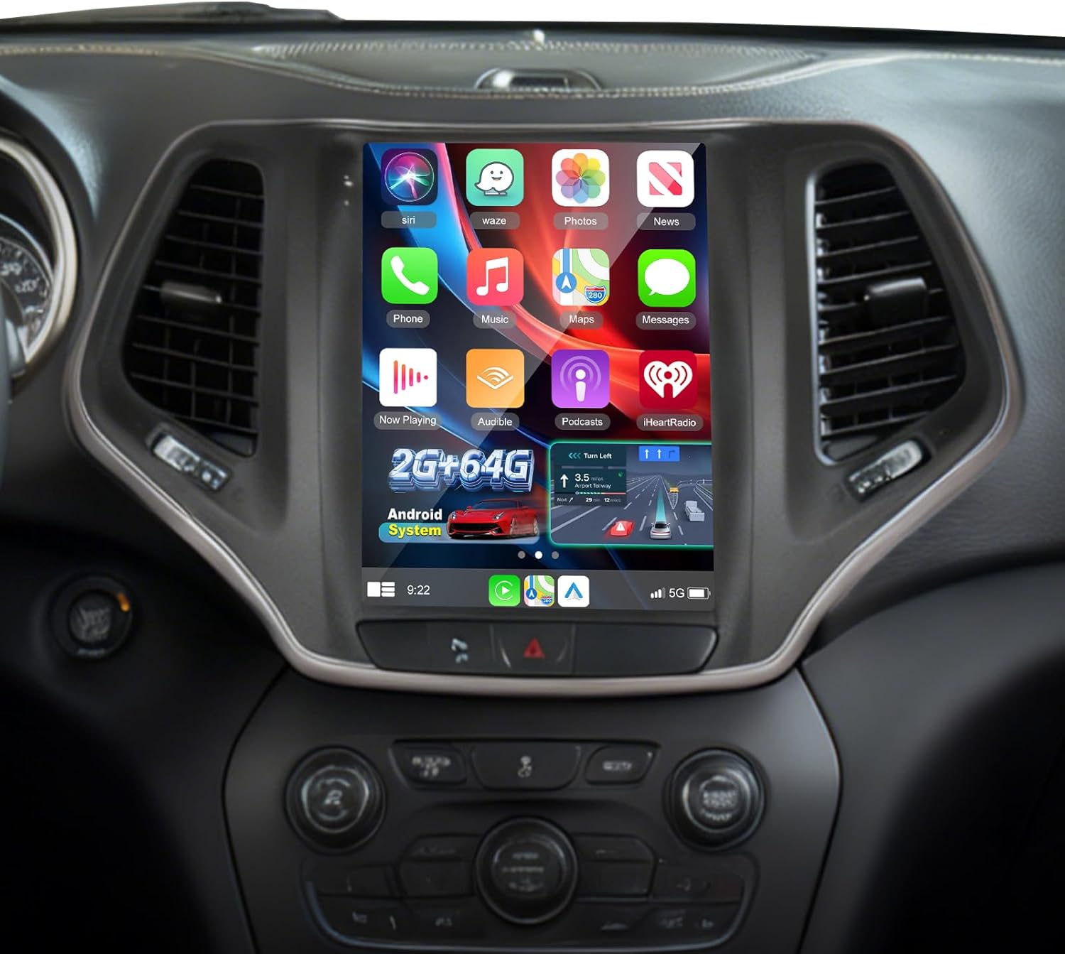 Amazon.com: [2G+64G] Car Radio for Jeep Cherokee 2013-2018, 9.7 inch ...