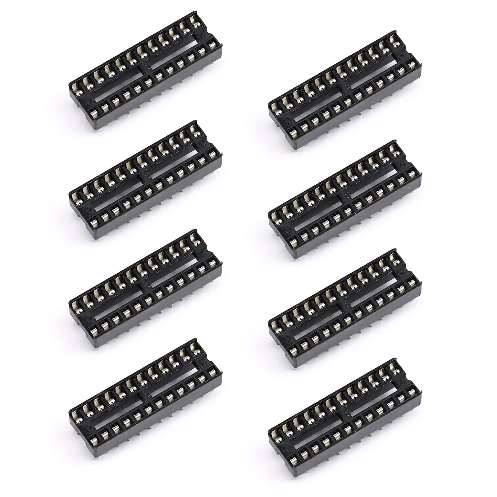 Snapklik.com : 8Pcs IC Socket Narrow 24P DIP IC Chip Socket Adaptor 2.54mm Pitch Dual Row 24 ...