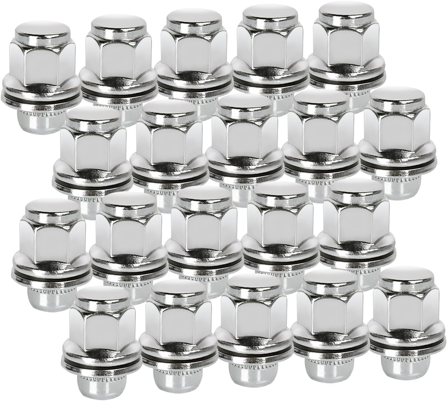 Amazon.com: 20 Pcs Chrome Closed End Mag Style Lug Nuts 12x1.5 Lug Nuts ...