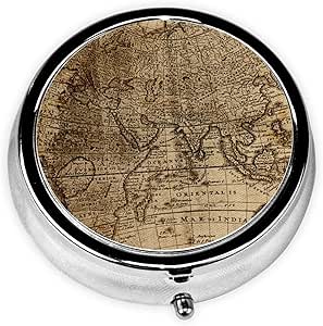 Amazon.com: World Map Pill Box Pill Case Medicine Pill Organizer with 3 ...