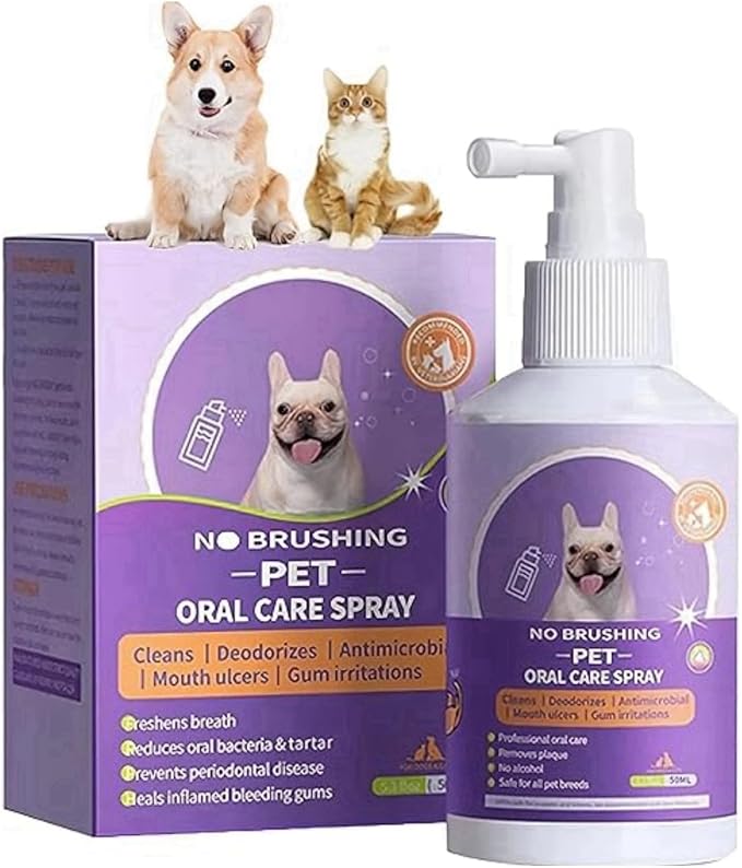 Dog Dental Spray,Dog Breath Freshener,Dog Breath Spray,Pet Cleaning ...
