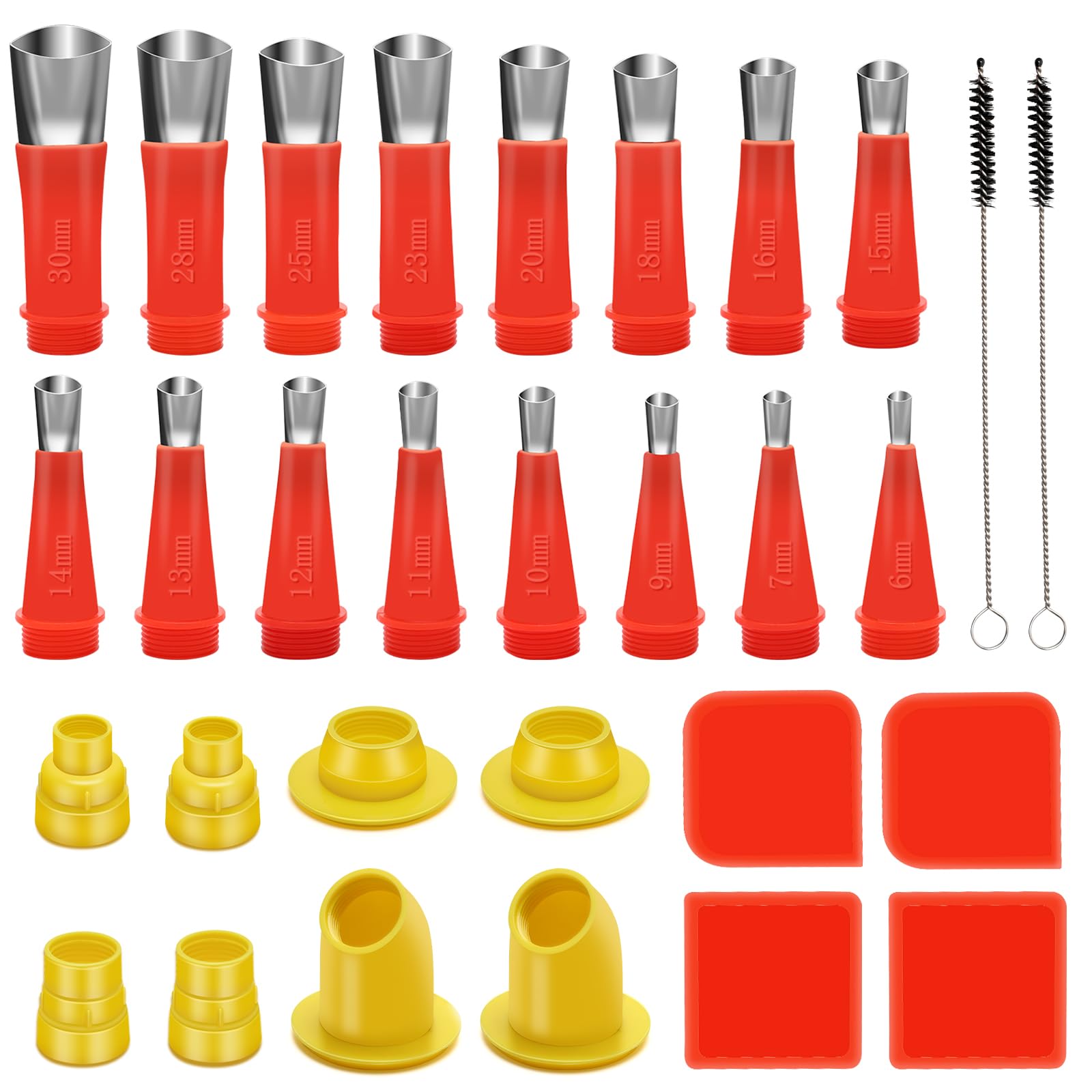 30Pcs Caulking Finisher Kit, 16Pcs Caulking Nozzle Coating Tips ...