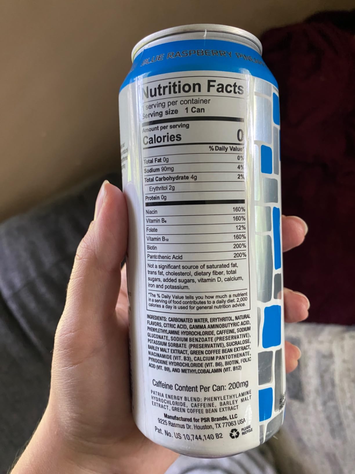 Amazon.com : Patria Energy Drink - Sugar Free, 12-Pack, Citrus Blast ...