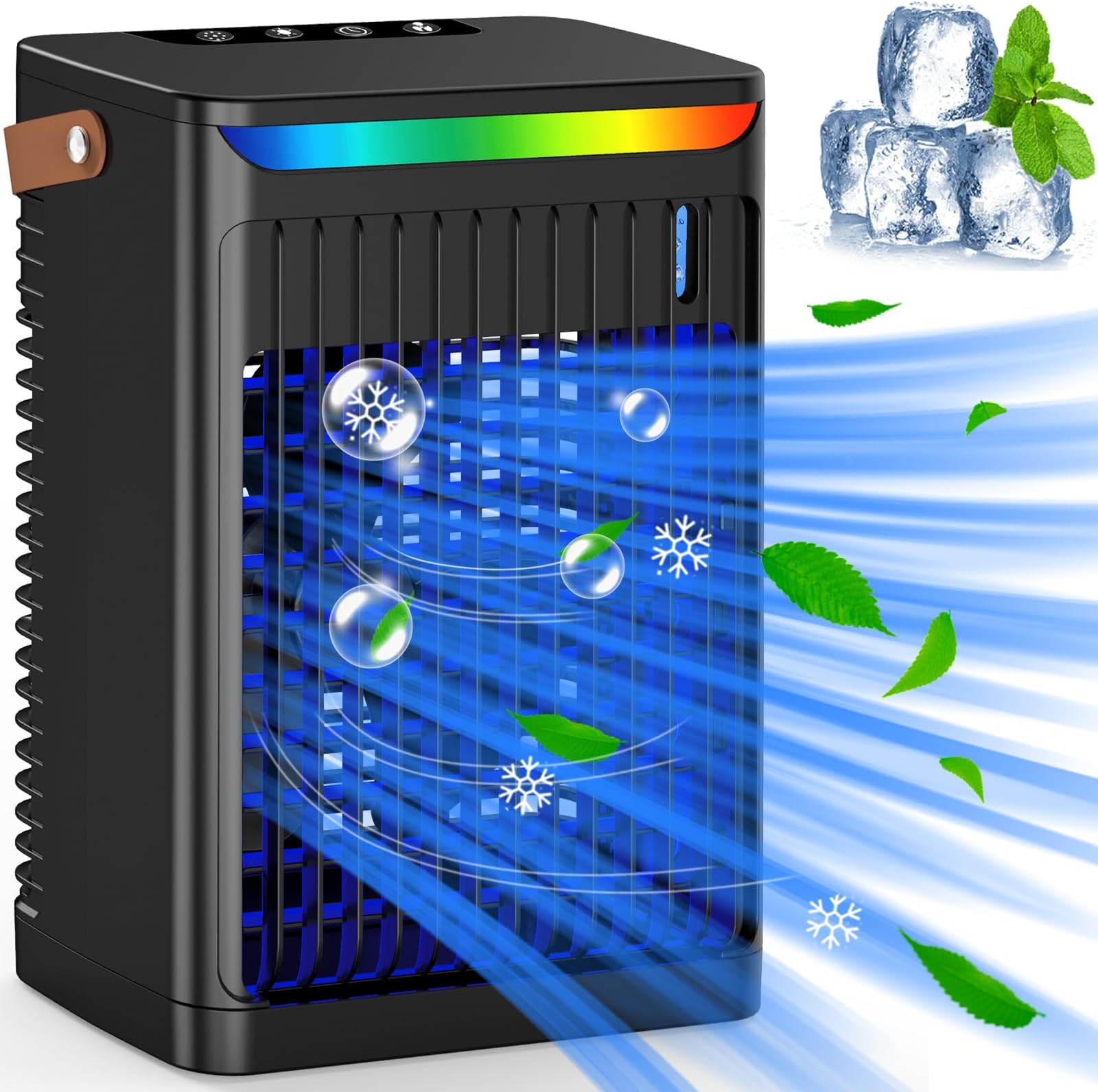 Amazon.com: Portable Air Conditioner, Evaporative Cooling Fan 1000ML ...