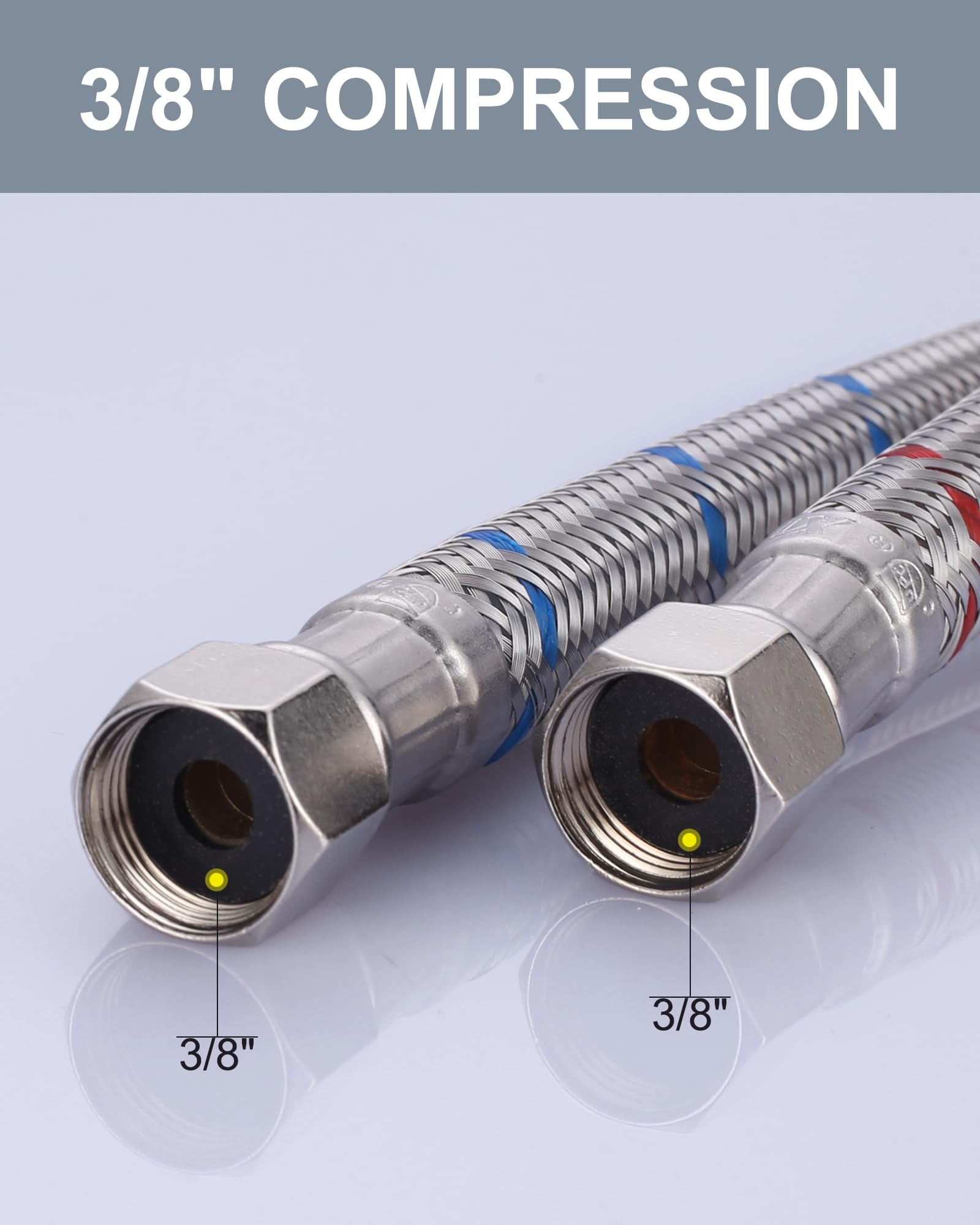 Snapklik.com : Faucet Supply Lines,12 Inch Bathroom Kitchen Faucet ...