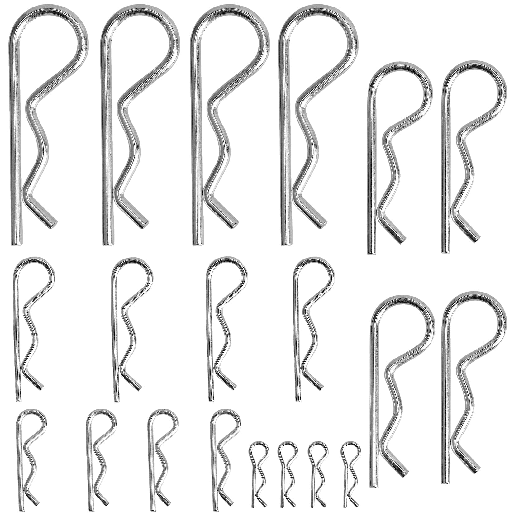 YXQ 20Pcs R Clips Retaining Pins, Heavy Duty Zinc Plated Spring ...