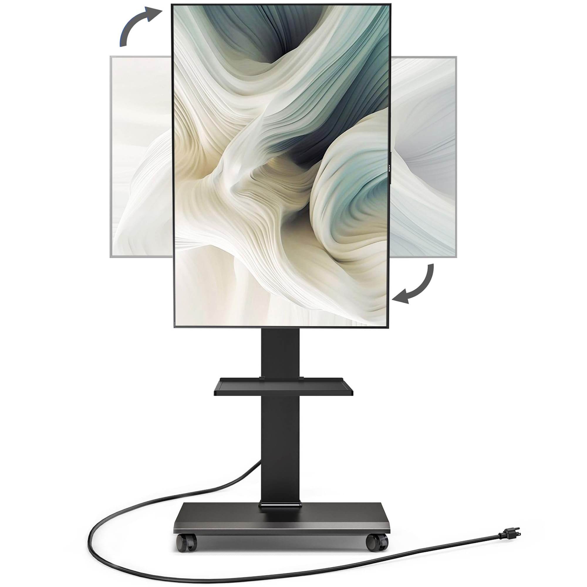 Amazon.com: FITUEYES Rolling TV Stand with Power Outlet - Mobile TV ...