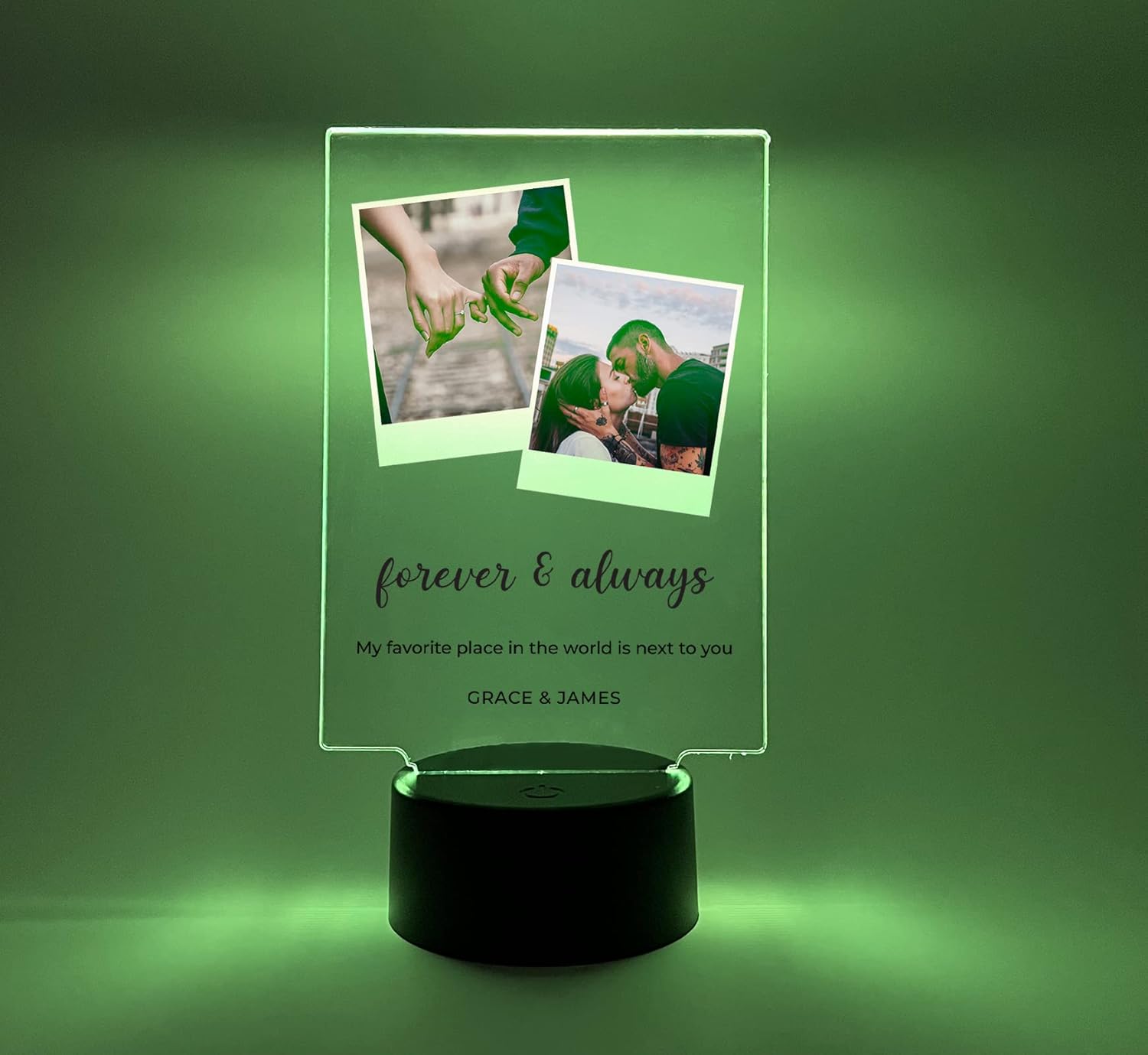 MIRROR MANIA Custom Personalized Photo Collage Picture LED Light Up ...