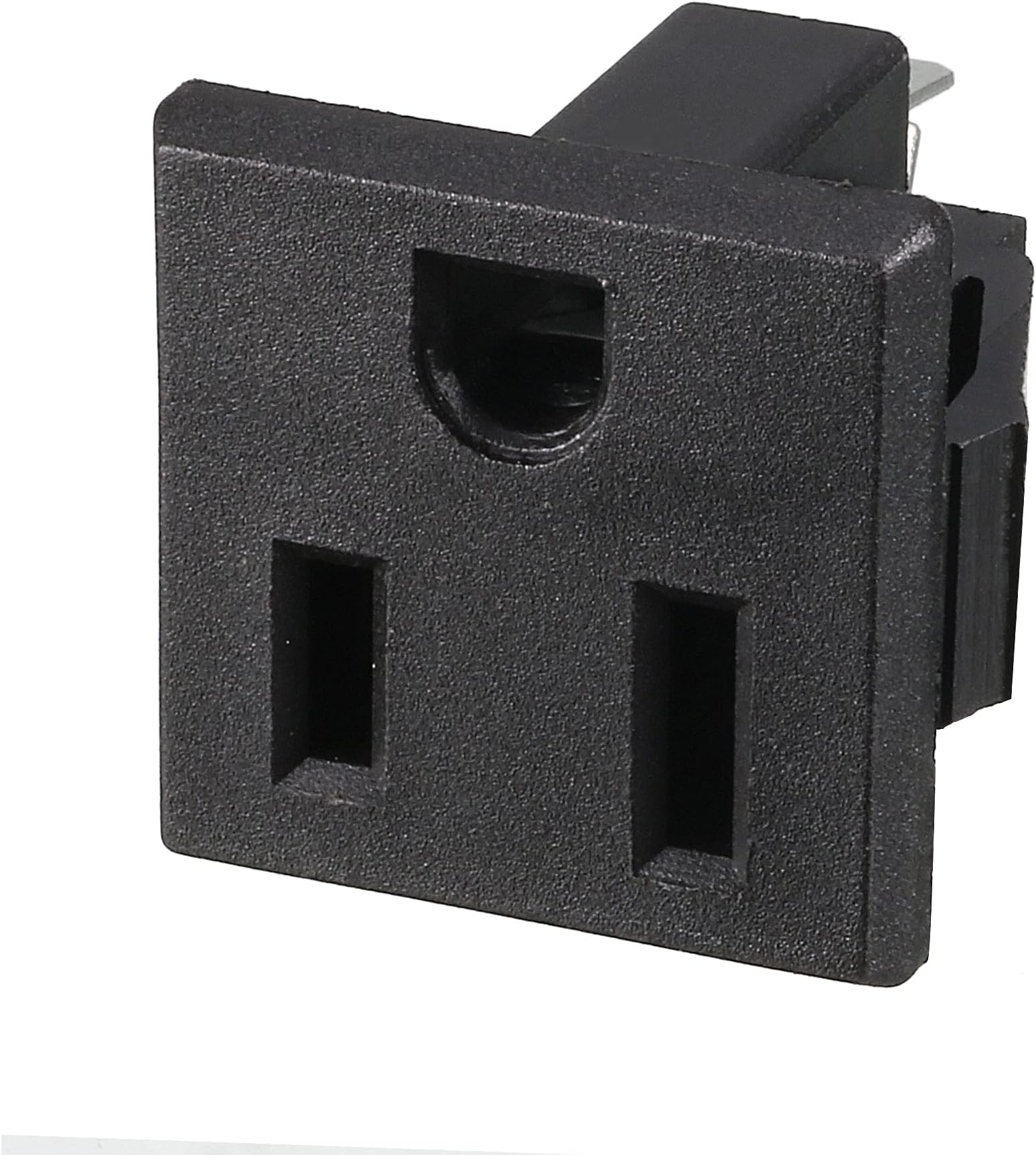 uxcell Panel Mount Plug Adapter AC 125V 15A 3 Pins Snag-in IEC Outlet ...