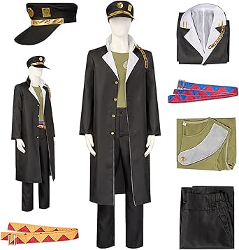Amazon.com: FOQURRESS Jotaro Cosplay Costume Jotaro Outfit Jacket Suit ...
