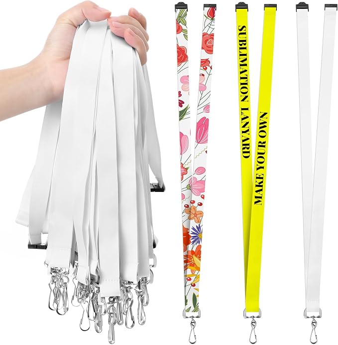 Amazon.com: Yeaqee Pack of 30 Sublimation Lanyard Blanks Breakaway with ...