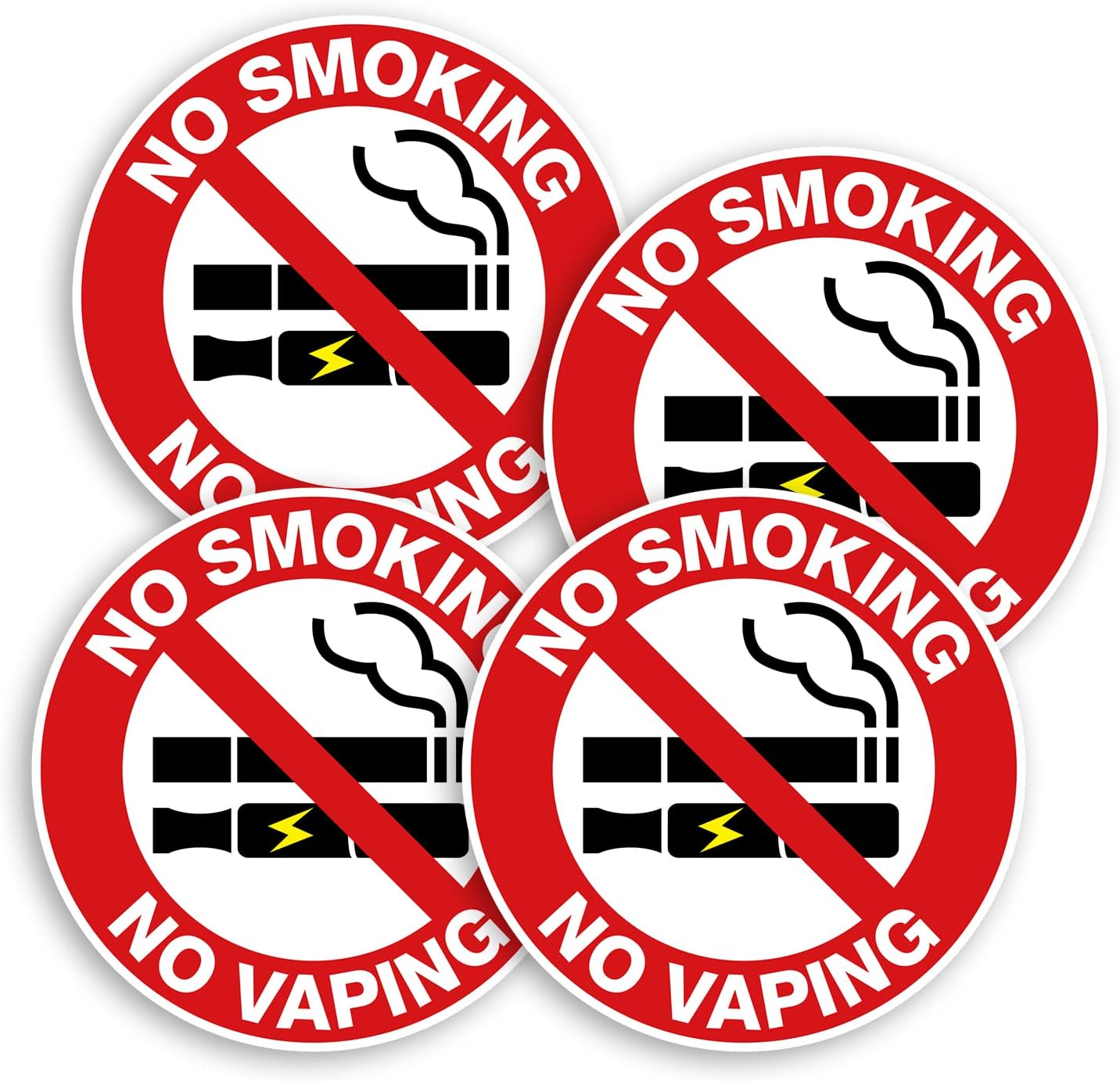 2 x 10cm No Smoking Vaping Sign Vinyl Stickers Office H&S Warning ...