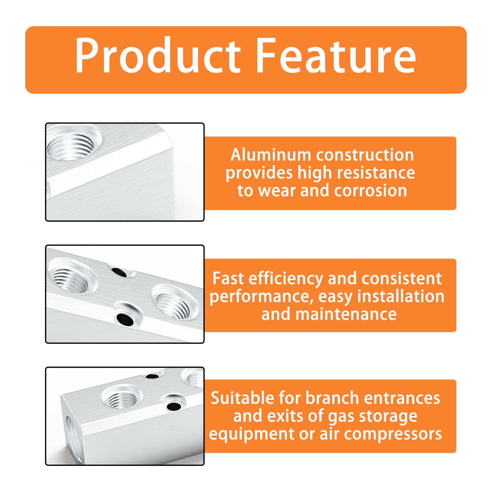 Snapklik.com : 4PCS 2 Way 4 Port Aluminum Pneumatic Manifold Air ...