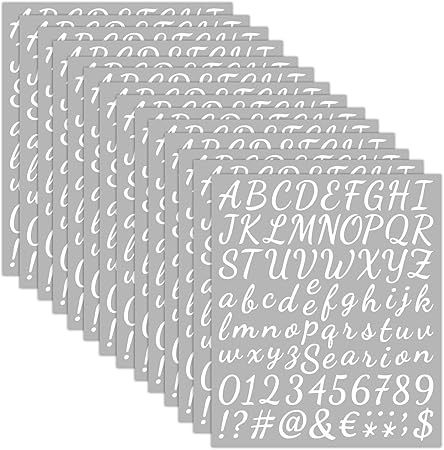 14 Sheets 1176 Pieces Self Adhesive Vinyl Letter Stickers for ...