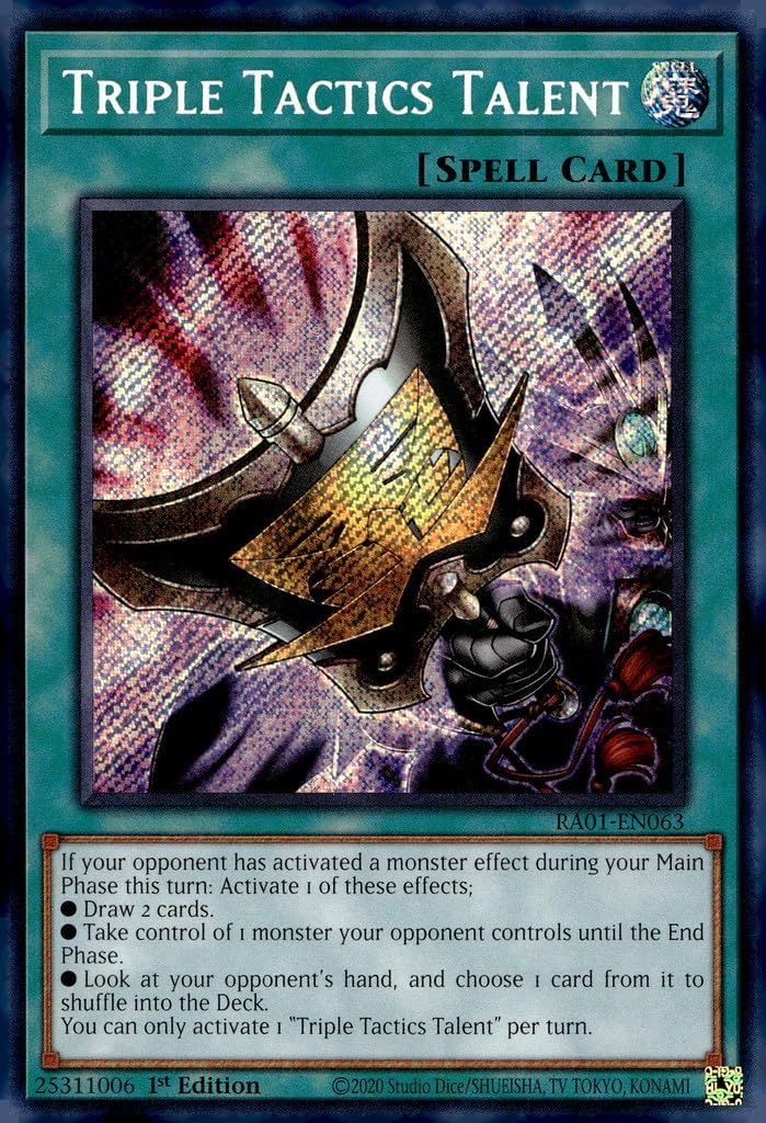Amazon.com: Triple Tactics Talent (Secret Rare) - RA01-EN063 - Secret ...