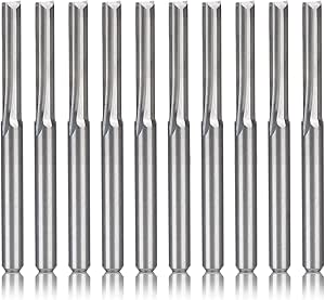 HQMaster CNC Router Bits Straight Router Bit 1/8" Shank Straight Flute ...