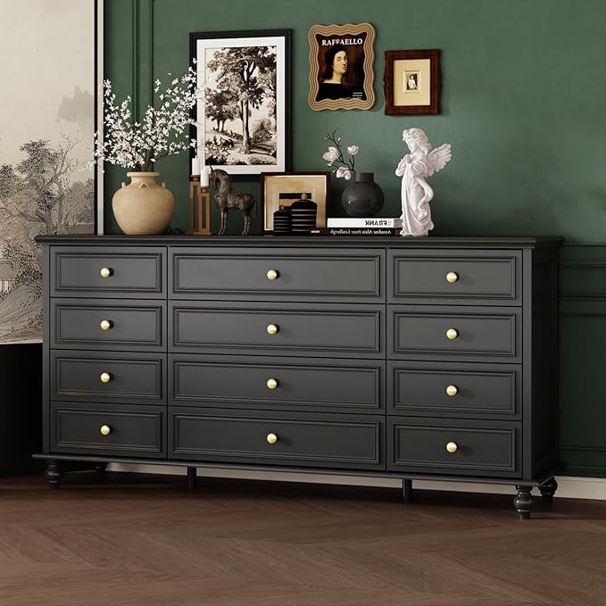 Amazon.com: ROMSHINE 12 Drawers Dresser for Bedroom, 63" Wide Chesst of ...