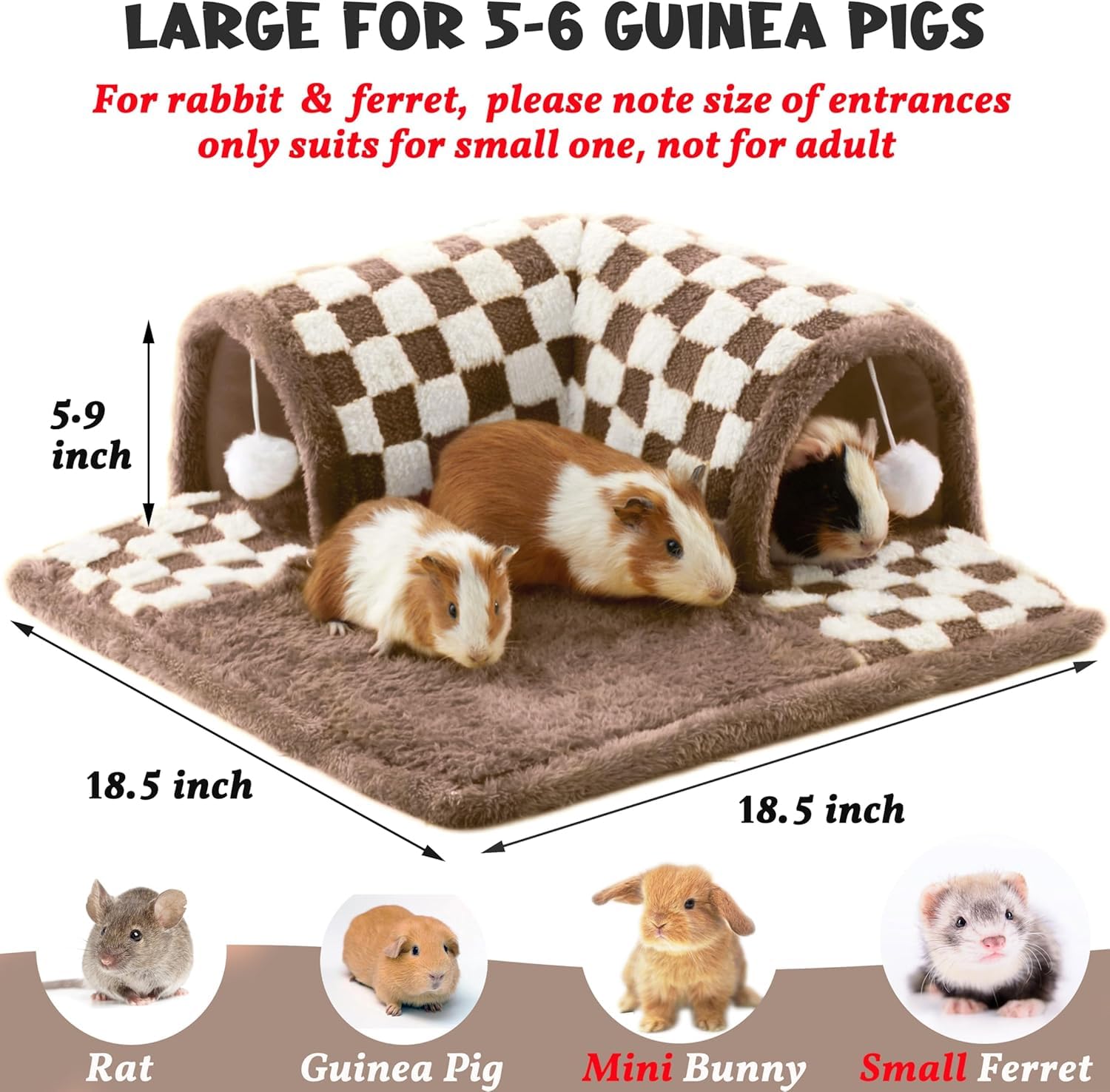 Snapklik.com : Guinea Pig Hideout Tunnel House Large, Removable Cozy ...