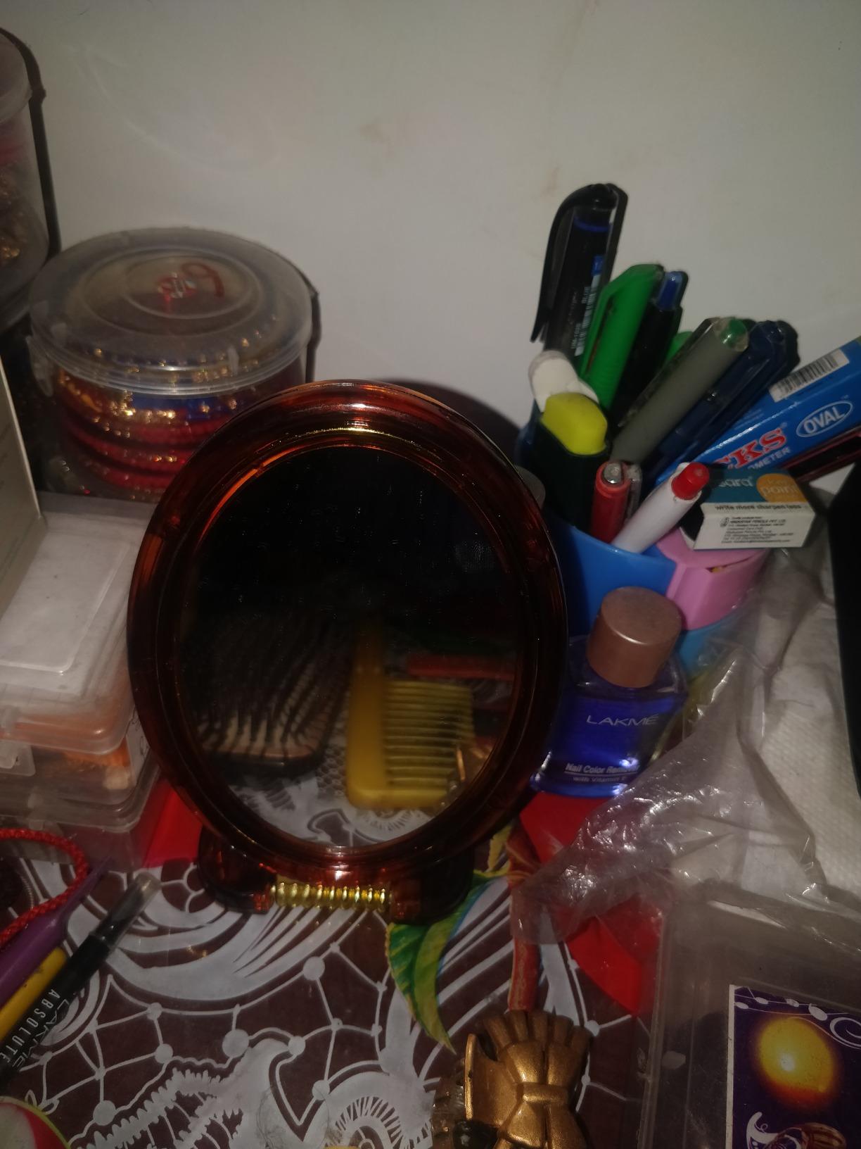 Buy Ear Lobe & Accessories] Double-Sided Beauty Cosmetic Mirror with ...