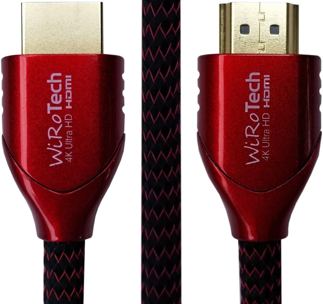 Amazon.com: WiRoTech Red HDMI Cable 4K Ultra HD (10 Feet, Red ...