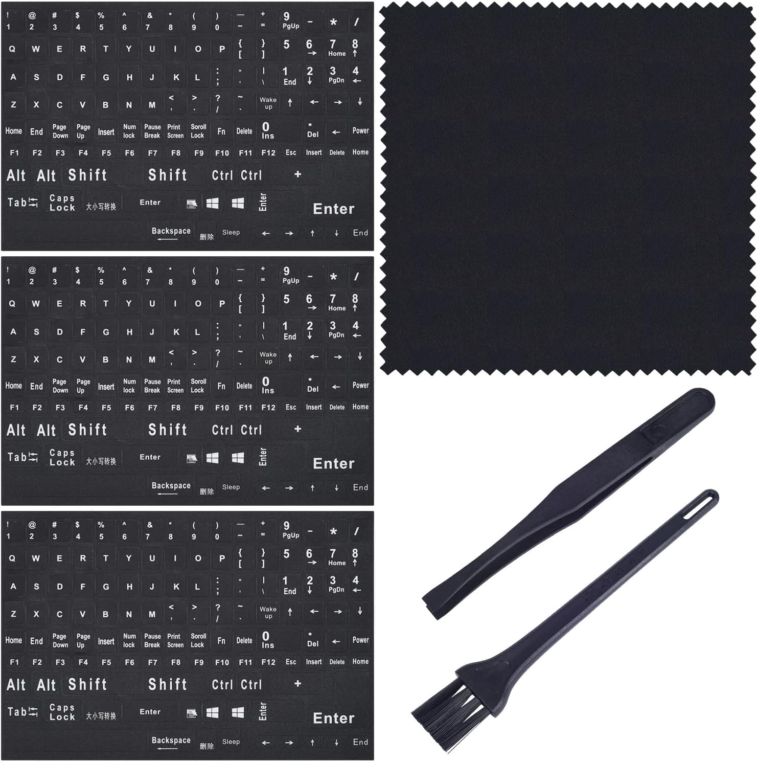 Amazon.com: 3PCS Universal English Keyboard Letter Stickers ...