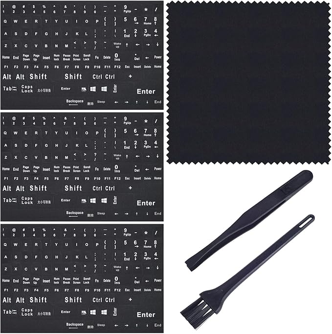 Amazon.com: English Keyboard Stickers(6-in-1), Full Size English ...