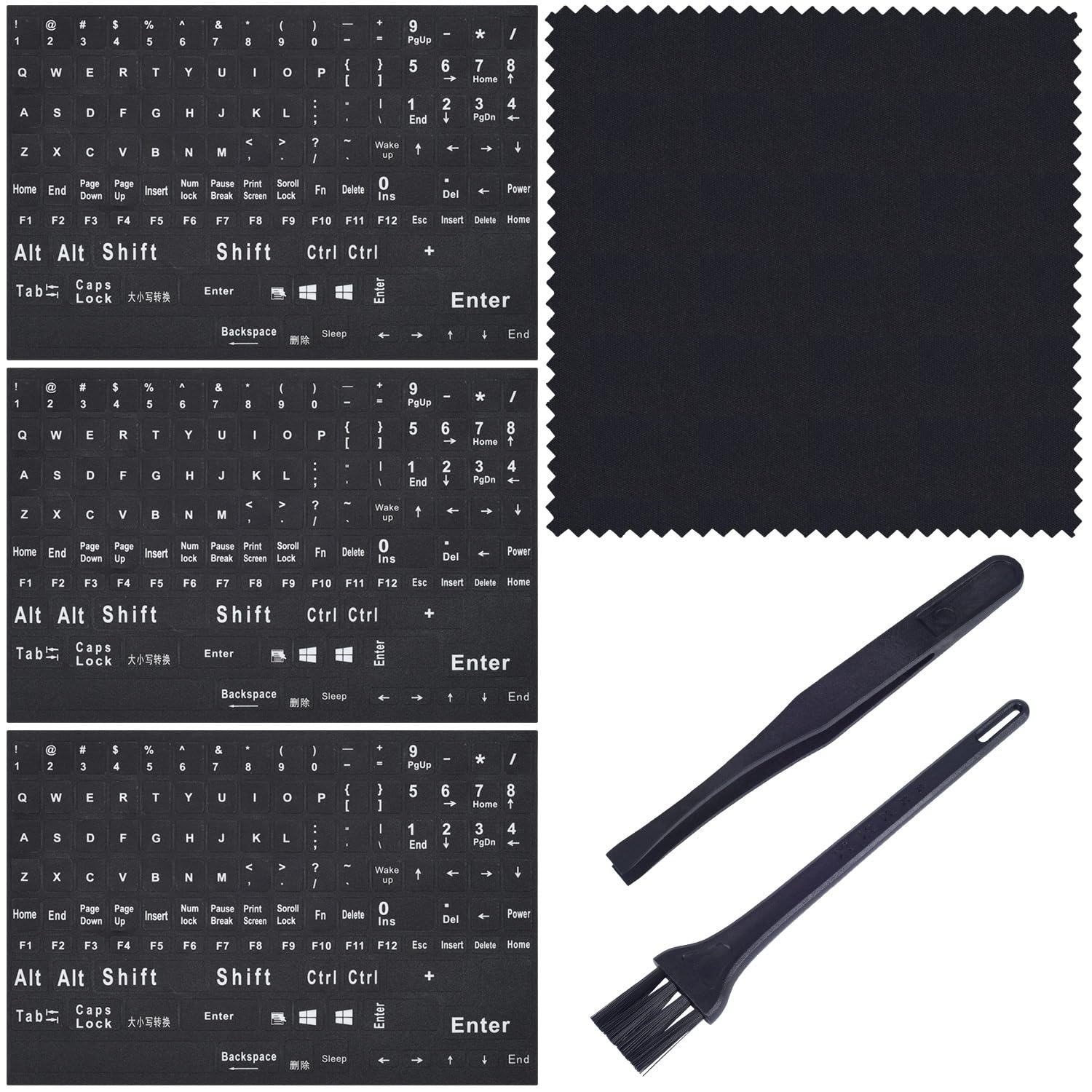 Amazon.com: English Keyboard Stickers(6-in-1), Full Size English ...