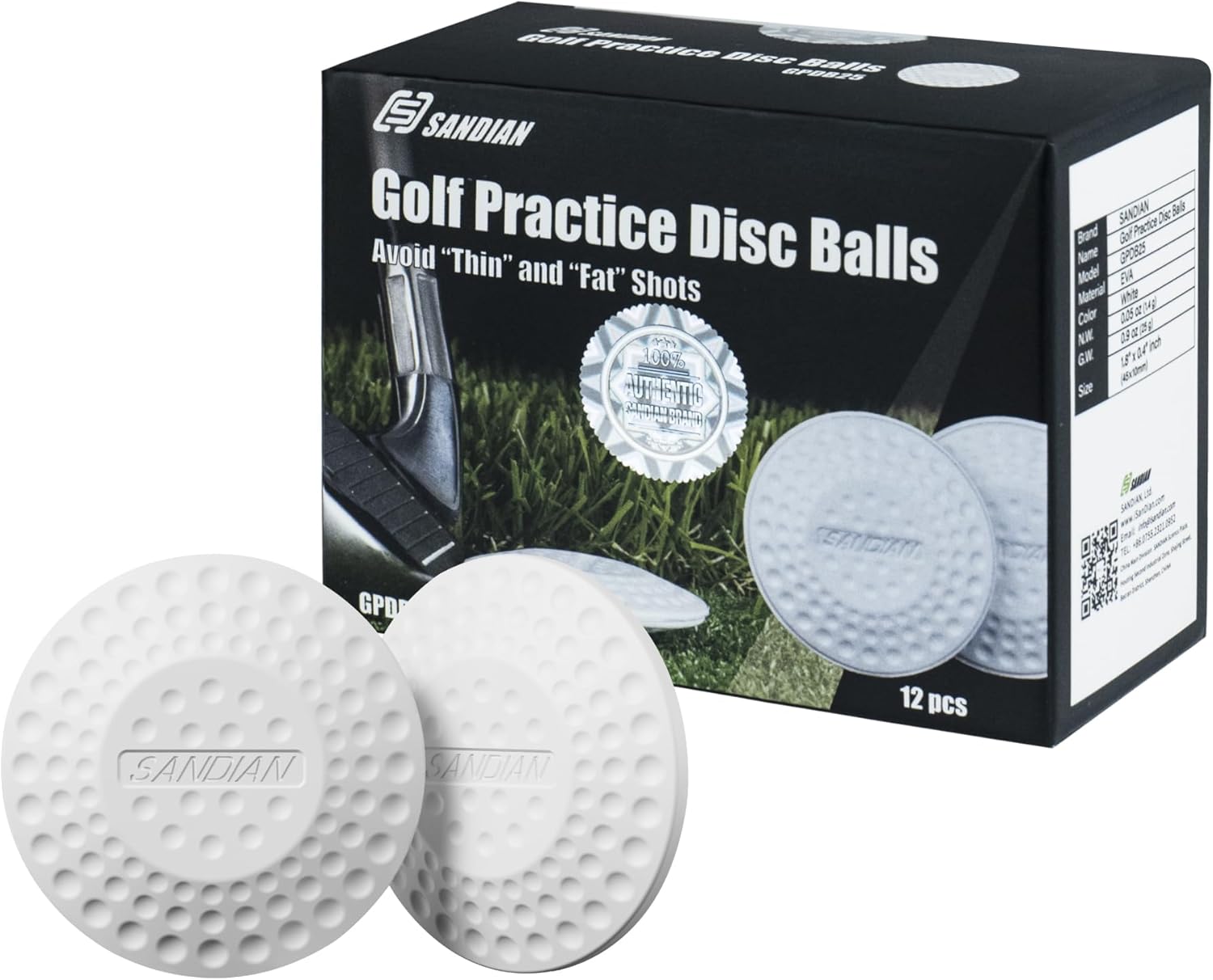 Amazon.com : SANDIAN, 12 Pack, Golf Practice Soft EVA Disc Balls, Safe ...