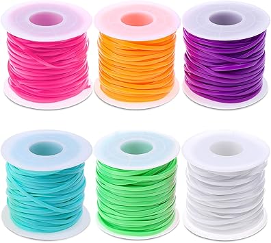 Lanyard String Kit, Cridoz 6Pack Plastic Lacing Cord Gimp String ...