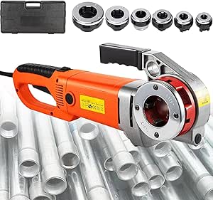Pipe Cutter Electric Threader Kit - Heavy Duty Hand-Held Power Drive ...