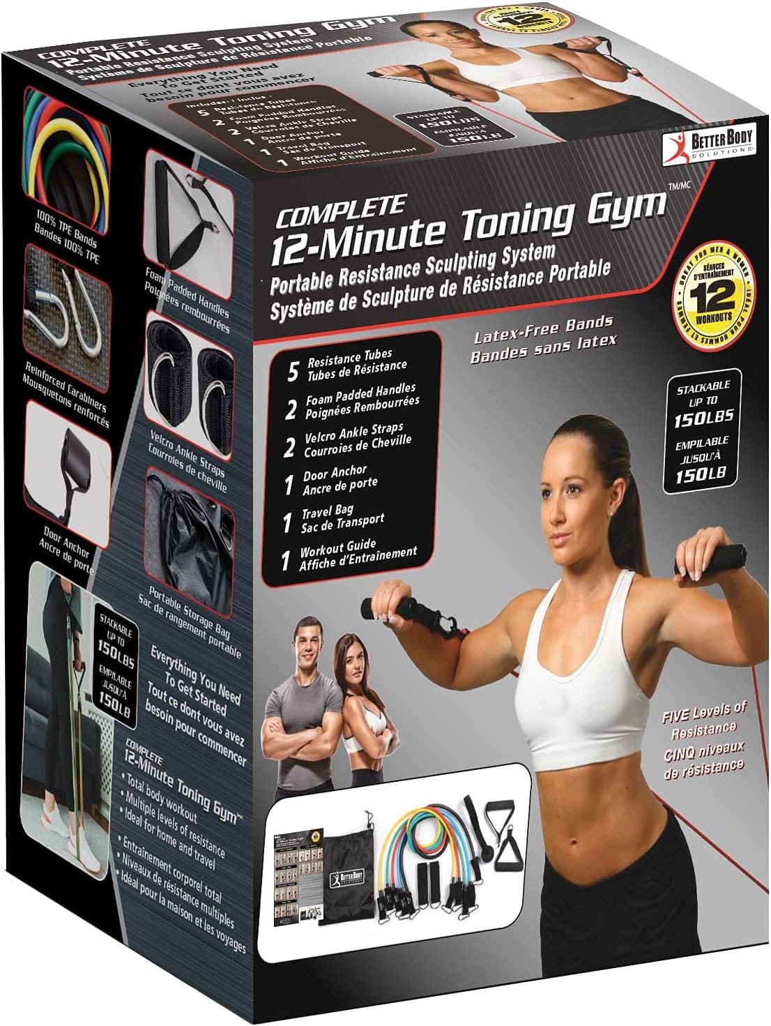 Amazon.com: Complete 12 Minute Toning Gym - Portable Resistance ...