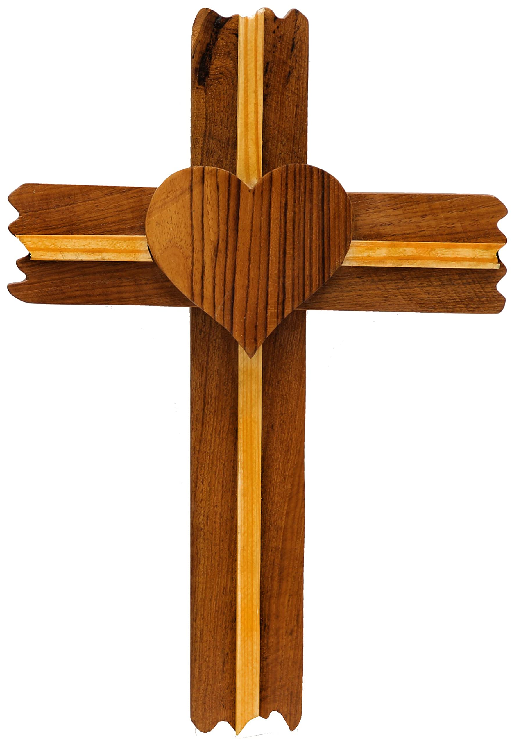 A Wooden Cross With Heart
