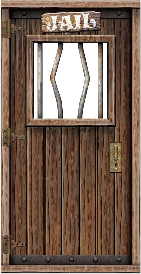 Amazon.com: Beistle 6' 1" x 3' 1.5" Cardboard Jail Photo Prop with ...