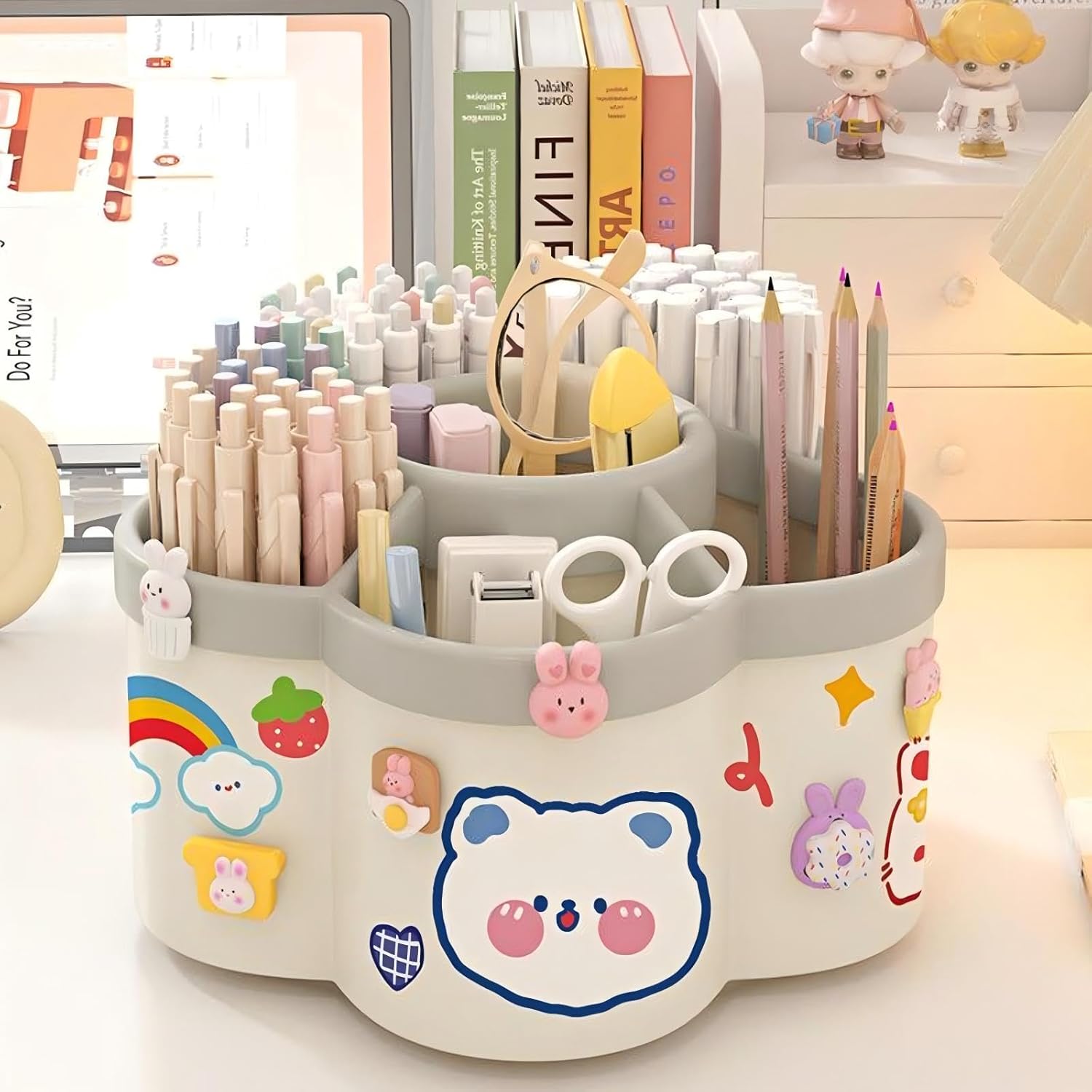 Amazon.com : aiyawen Pen Holder for Desk, 360°Rotating Pencil Pen ...