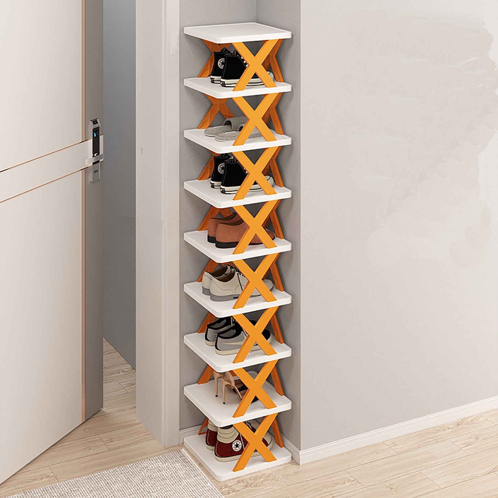 Vertical Shoe Storage 9-Tier Vertical – DIY Narrow Storage Organizer ...