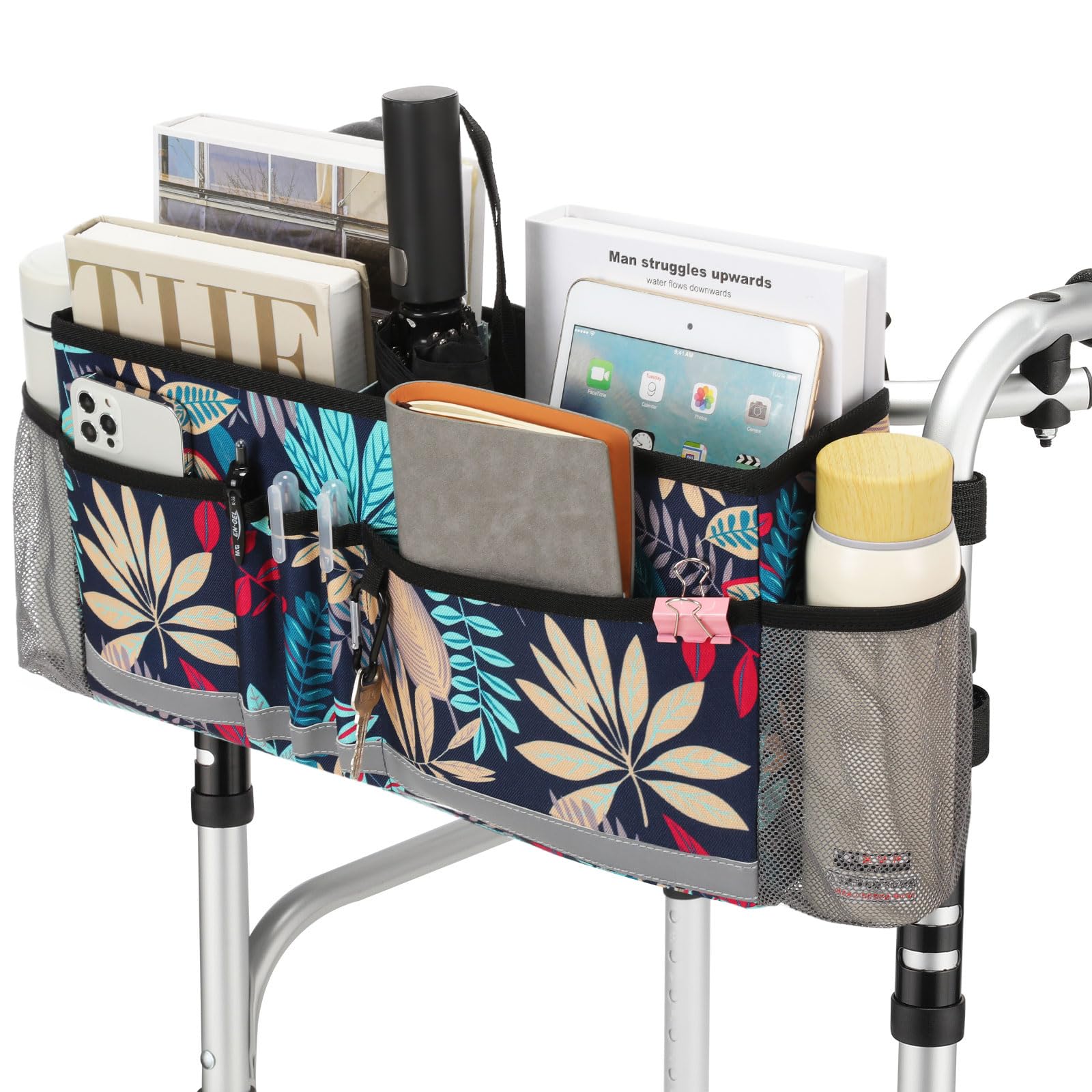Amazon.com: EXLIFBAG Walker Basket, Folding Walker Bag with Cup Holder ...
